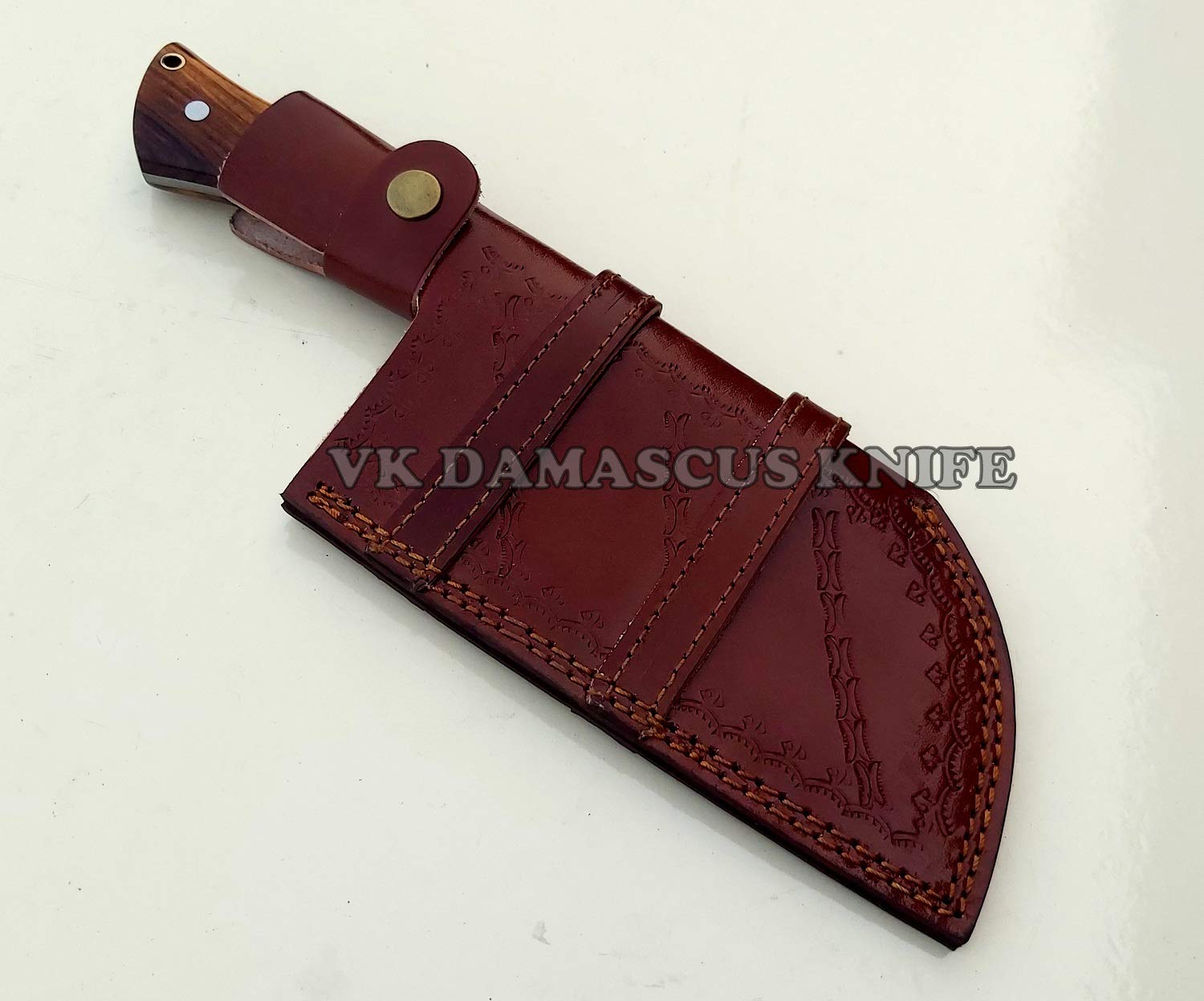 JNR Traders Handmade Damascus Steel Cleaver Knife Serbian Chef Knife with Sheath Butcher knife Meat Cleaver JNR-5518