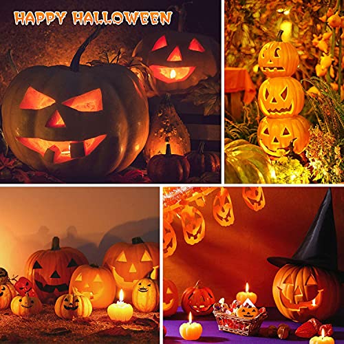 35 PCS Halloween Pumpkin Carving Kit, Professional Pumpkin Carving Tools Set with Stencils Candles Carrying Bag, Pumpkin Carving Knife for Kids Adults Sculpting Jack-O-Lanterns Halloween Decoration