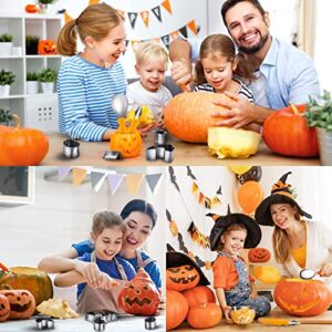 21 Pack Pumpkin Carving Kit, DIY Pumpkin Carving Tools with 6 Lights, Stainless Steel Pumpkin Stencils, Halloween Professional Pumpkin Carving Kit for Adult, Pumpkin Carving Set Gifts for kids