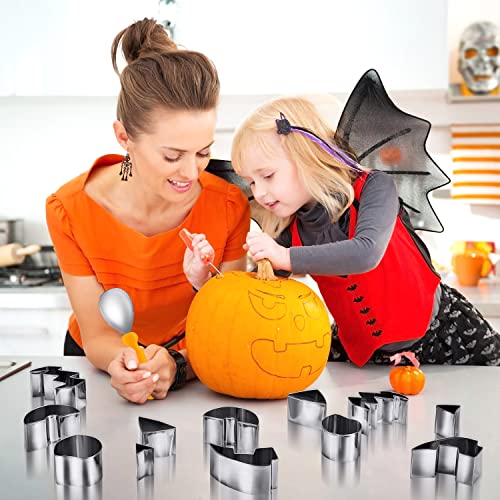 21 Pack Pumpkin Carving Kit, DIY Pumpkin Carving Tools with 6 Lights, Stainless Steel Pumpkin Stencils, Halloween Professional Pumpkin Carving Kit for Adult, Pumpkin Carving Set Gifts for kids