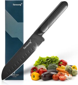 tansung santoku knife ultra sharp chef kitchen knife cutting cooking knife with durable stainless steel nonstick blade ergonomic handle for home gourmet restaurant cooker gift