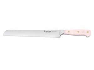 wÜsthof classic pink himalayan salt 9" double serrated bread knife