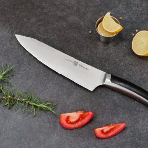 Hanmaster Chef Knife, 8-inch German Steel Sharp Chefs Knife with Non-slip Handle, Ideal Comfortable Grip Kitchen Knife for Home and Restaurants.