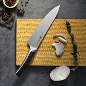 Hanmaster Chef Knife, 8-inch German Steel Sharp Chefs Knife with Non-slip Handle, Ideal Comfortable Grip Kitchen Knife for Home and Restaurants.