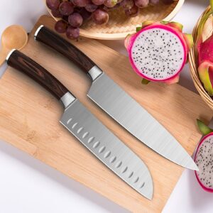 Molartoo Chef Knife set 2,8 inch Professional Kitchen Knife, 1.4116 Stainless Steel,Ergonomic Wood Handleoku Cutter