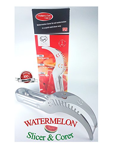 As Seen On TV Watermelon Slicer & Corer by Divine Chef | Satisfaction Gaurantee! | Cut Watermelons quickly, and easily without the mess