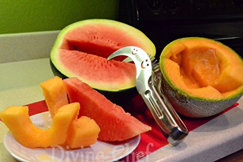 As Seen On TV Watermelon Slicer & Corer by Divine Chef | Satisfaction Gaurantee! | Cut Watermelons quickly, and easily without the mess