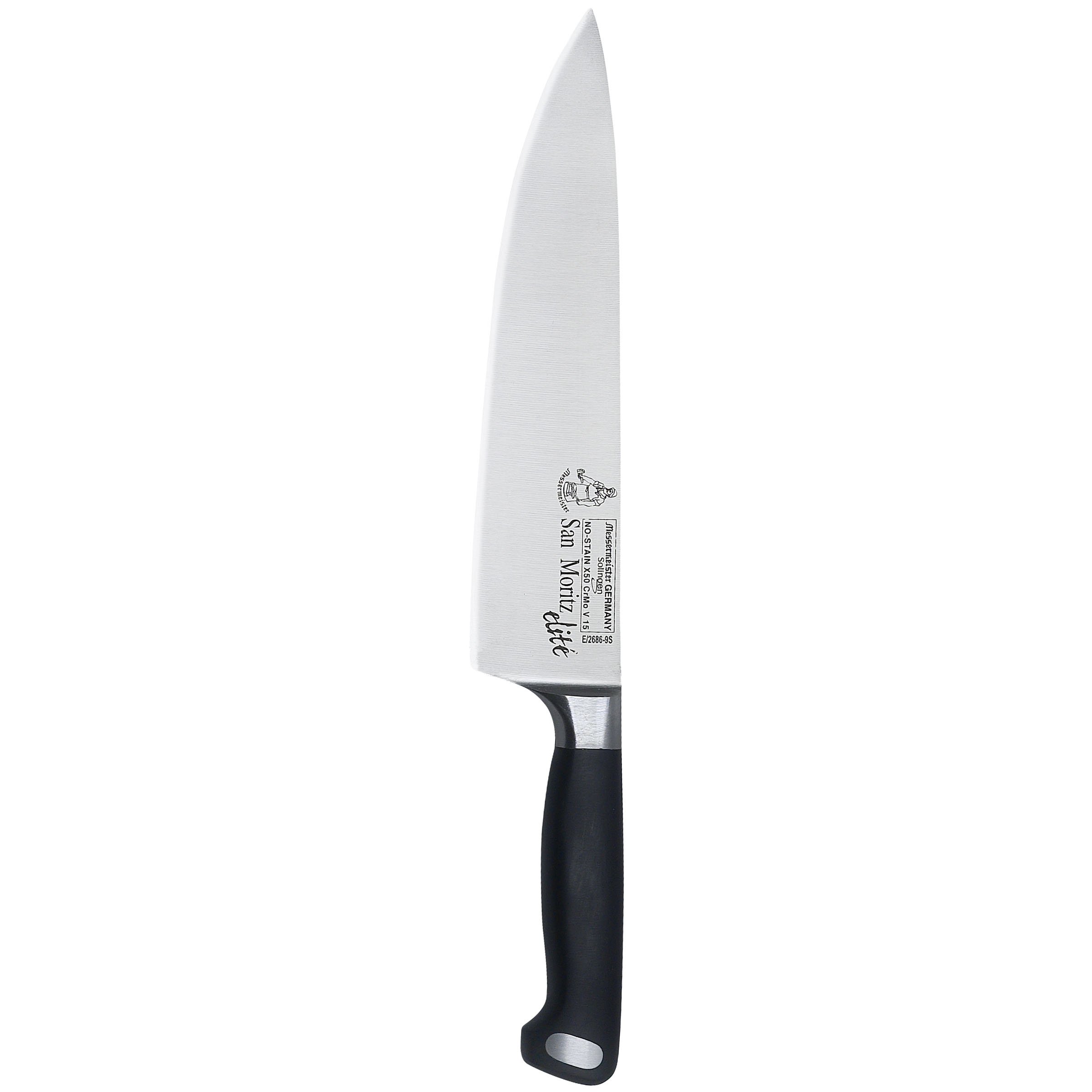 Messermeister San Moritz Elite Stealth Chefs Knife, 9", Black