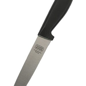 The Kosher Cook Black Kitchen Knife – 6” Steak and Vegetable Knife - Razor Sharp Pointed Tip, Straight Edge - Color Coded Kitchen Tools