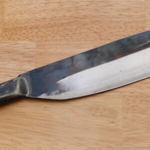 Crude - Asian 7 Inch Nakiri Kitchen Chef Knife, Carbon Steel, Super Sharp, Thin and Light