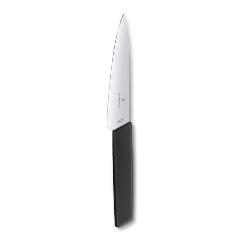 Victorinox 6.9013.15B Swiss Modern Chef's Knife Essential Kitchen Tool Cuts Everything From Meat to Fruit and Vegetables Straight Blade in Black, 5.9 inches