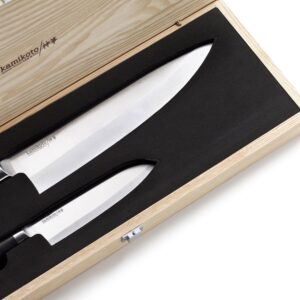 Kamikoto - Senshi Dual Knife Set with Wooden Display Stand