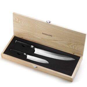 Kamikoto - Senshi Dual Knife Set with Wooden Display Stand