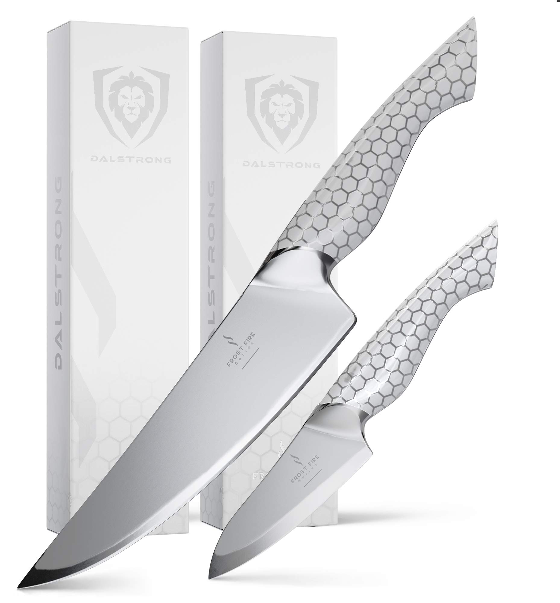 Dalstrong The Frost Fire Series 8" Chef Knife Bundled with The Frost Fire Series 3.5" Paring Knife