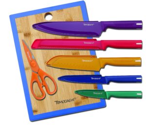 hampton forge akita colors 12 piece cutlery prep set, 3.65 lb, multicolor