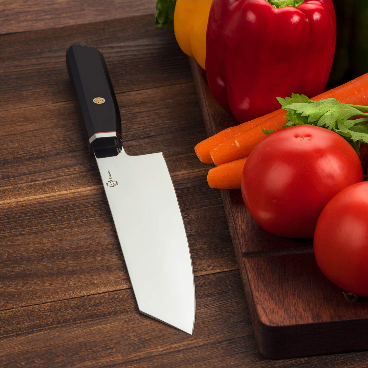 RovyVon Chef Knife - 8.15 inch - German Steel - Ergonomic Handle - Professional Sharp Kitchen Knife