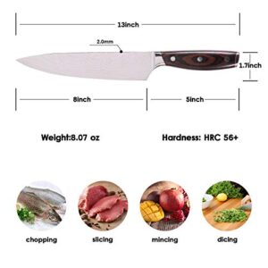 InnoStrive Chef Knife - 8 Inch chef's knives German High Carbon Stainless Steel,Ergonomic Handle, Ultra Sharp, The Best Choice for Kitchen & Restaurant