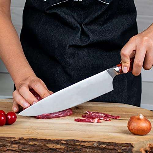 Chef knife Steel-8 Inch -German Stainless Steel In High Carbon Professional Kitchen Knife Sharp Paring Knife With Ergonomic Handle,Kitchen Gadgets and Gift