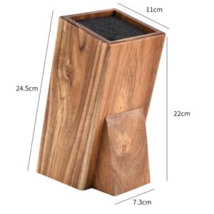 DOITOOL 1pc wooden holder kitchen holder slot holder holder rack Block rack Small Block storage rack Wooden Stand Divide the universal