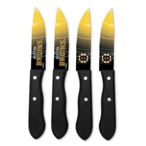 sports vault nhl boston bruins steak knive set, 9.75"