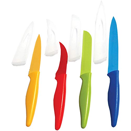 Starfrit 092867-006-0000 Set of 4 Multipurpose Knives, Standard, Multicolor