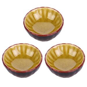 DOITOOL 3PCS para mini postres vinegar bowl serving bowl chip dip bowl appetizer tray mustard bowl seasoning dish dessert plate pickles headset essential oil dipping sauce bowl