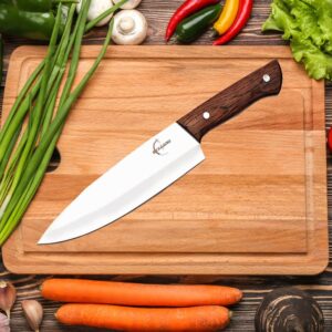 8 Inch Chef Knife - Professional Kitchen Knife Made of High Carbon Stainless Steel, Ultra Sharp Full Tang Chef's Knife,- Rust-Resistant