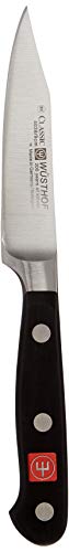 Wusthof Classic Clip Point Paring Knife, 3.5-in, Black, Stainless