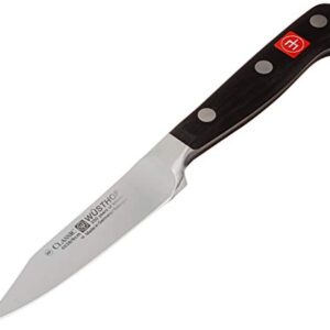 Wusthof Classic Clip Point Paring Knife, 3.5-in, Black, Stainless