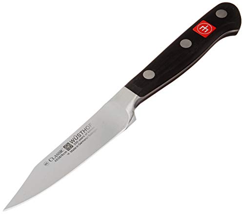 Wusthof Classic Clip Point Paring Knife, 3.5-in, Black, Stainless