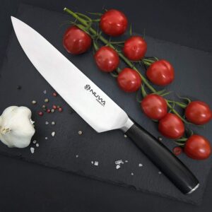 GEAR DISTRICT 8" Professional Chef Knife - High Carbon German Steel, Razor-Sharp Blade, Ergonomic Handle, Full Tang Design, Includes Hand Deodorizer