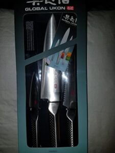 global ukon 3 piece knife set gu 3001