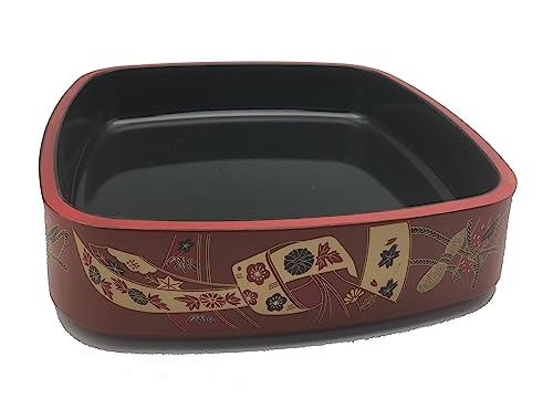 JapanBargain 4076, Sashimi Sushi Serving Tray Plate Platter Dish Japanese Plastic Lacquered Sushi Oke Hangiri, 12.75 inch