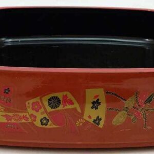 JapanBargain 4076, Sashimi Sushi Serving Tray Plate Platter Dish Japanese Plastic Lacquered Sushi Oke Hangiri, 12.75 inch