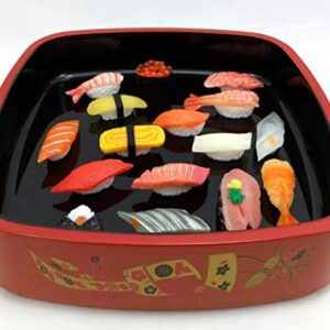 JapanBargain 4076, Sashimi Sushi Serving Tray Plate Platter Dish Japanese Plastic Lacquered Sushi Oke Hangiri, 12.75 inch