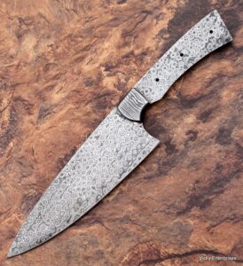 jnr traders damascus steel chef knife blank blade knife making material diy 10.5" handmade full tang thin ultra-sharp professional kitchen knife blade blank 9045rd