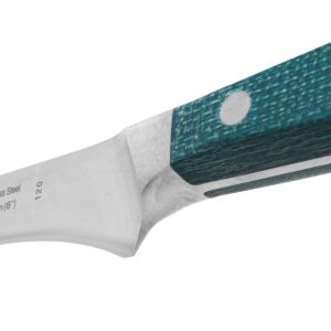 ARCOS Boning Knife 6 Inch Nitrum Stainless Steel and 160 mm blade. Professional Butcher Knife to Slice Bones from Meat. Ergonomic Polypropylene Handle. Series Brooklyn. Color Blue.