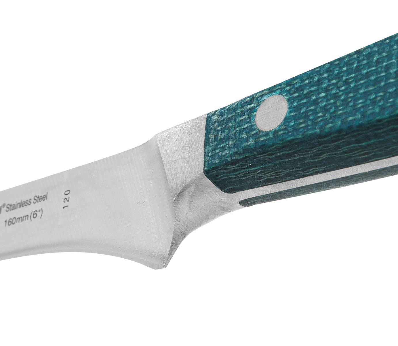 ARCOS Boning Knife 6 Inch Nitrum Stainless Steel and 160 mm blade. Professional Butcher Knife to Slice Bones from Meat. Ergonomic Polypropylene Handle. Series Brooklyn. Color Blue.