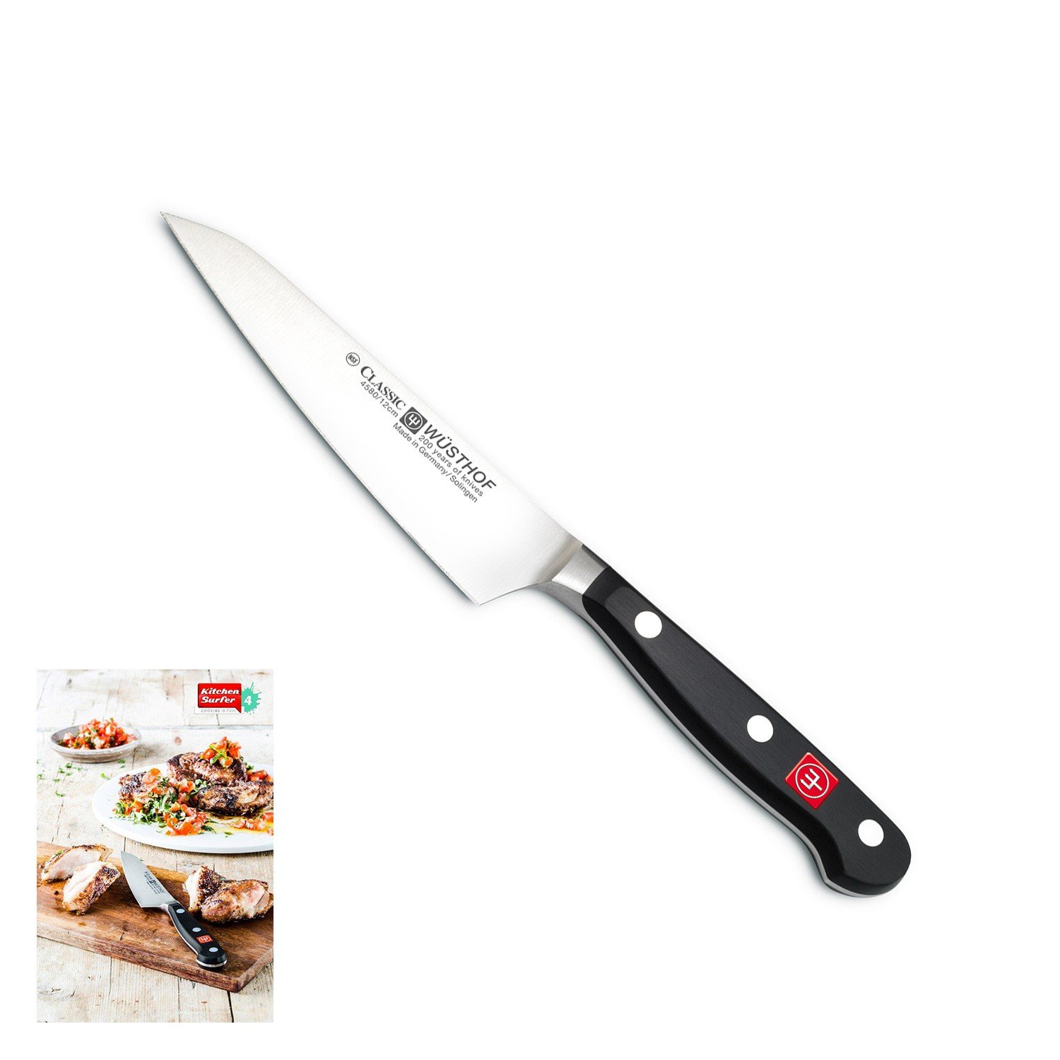 Wüsthof 4580-12 Kitchen Knife, 4 1/2, Silver