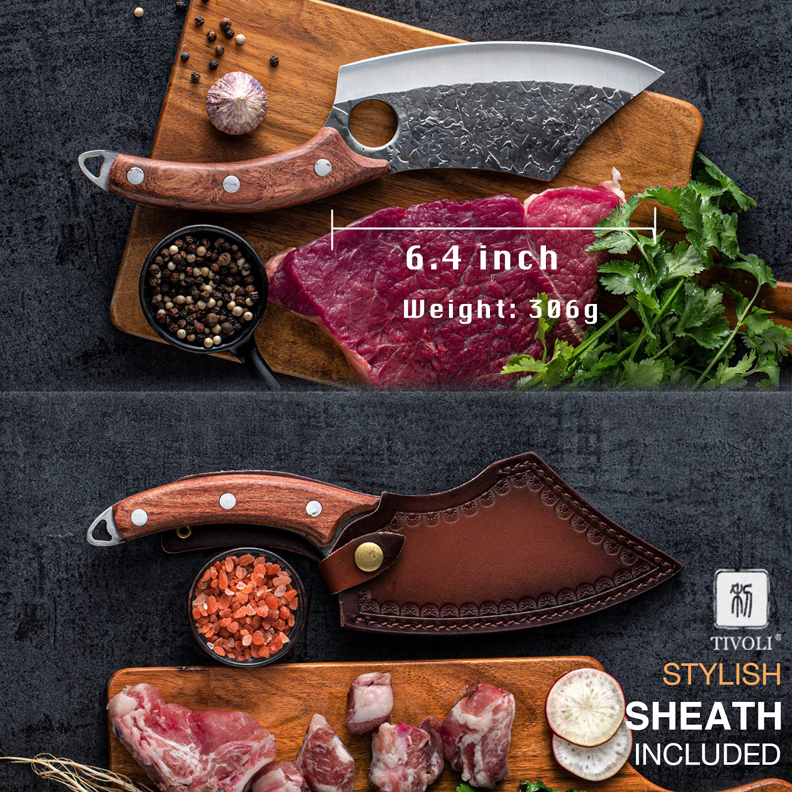 TIVOLI Meat Cleaver Knife Set