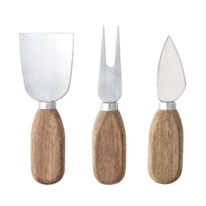 bloomingville ah0500 cheese knives, brown