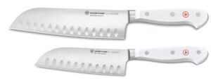 wüsthof classic white 2-piece santoku set