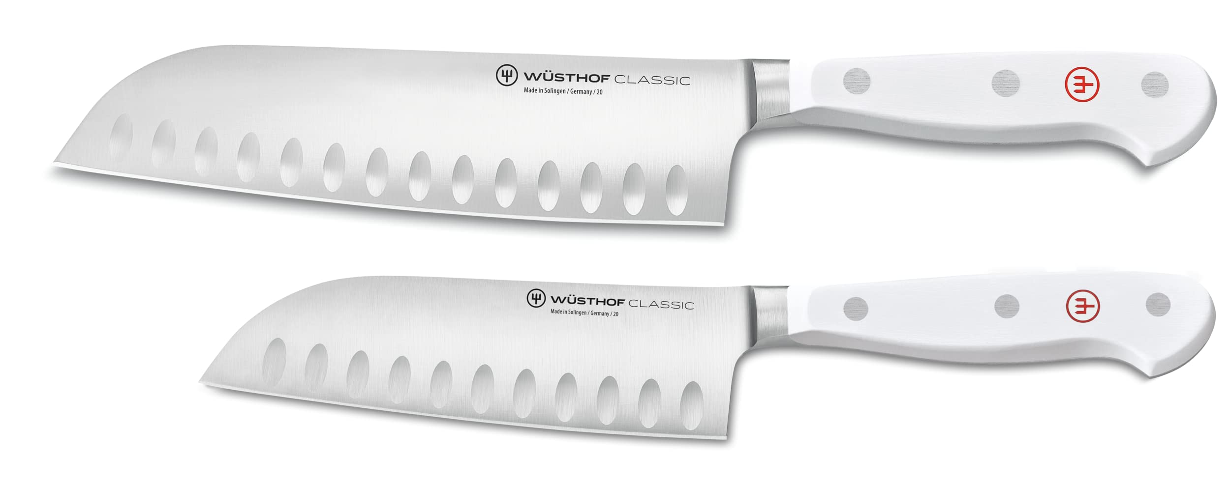 Wüsthof Classic White 2-Piece Santoku Set