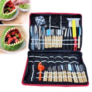 CHUNILLE 80pcs Carving Tool Kit Vegetable Fruit Peeling Sculpting Cutter Toolbox DIY