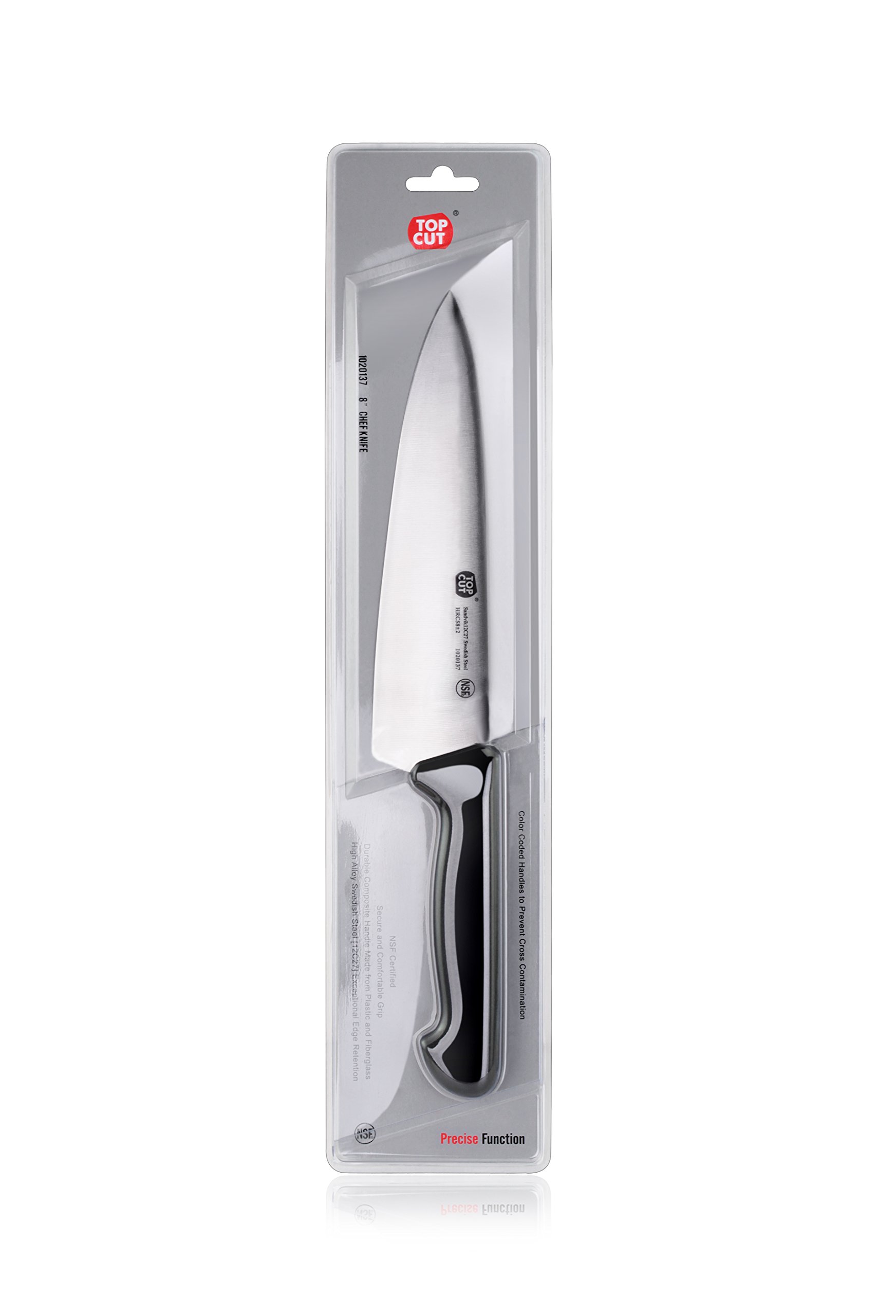 Top Cut by Cangshan | P2 Series 1020137 Sandvik 12C27 Swedish Steel Chef Knife, 8-Inch