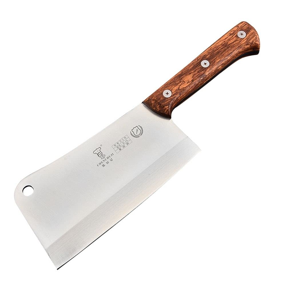 Non-Stick Coating Blade with Anti-Slip Wooden Handle Chinese Chopping Chef Butcher Cleaver Knife