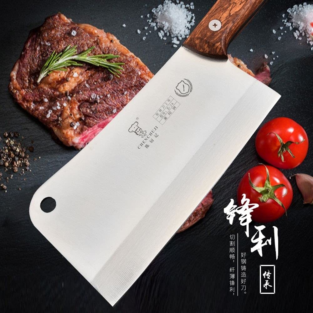 Non-Stick Coating Blade with Anti-Slip Wooden Handle Chinese Chopping Chef Butcher Cleaver Knife