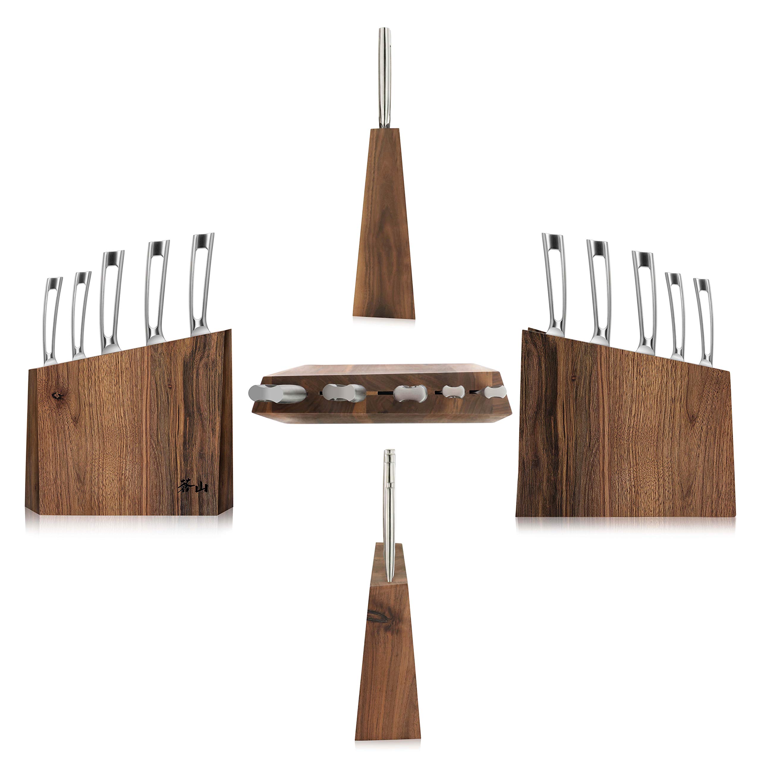 Cangshan TN1 Series 1024838 Swedish 14C28N Steel Forged 6-Piece Knife Block Set, Walnut