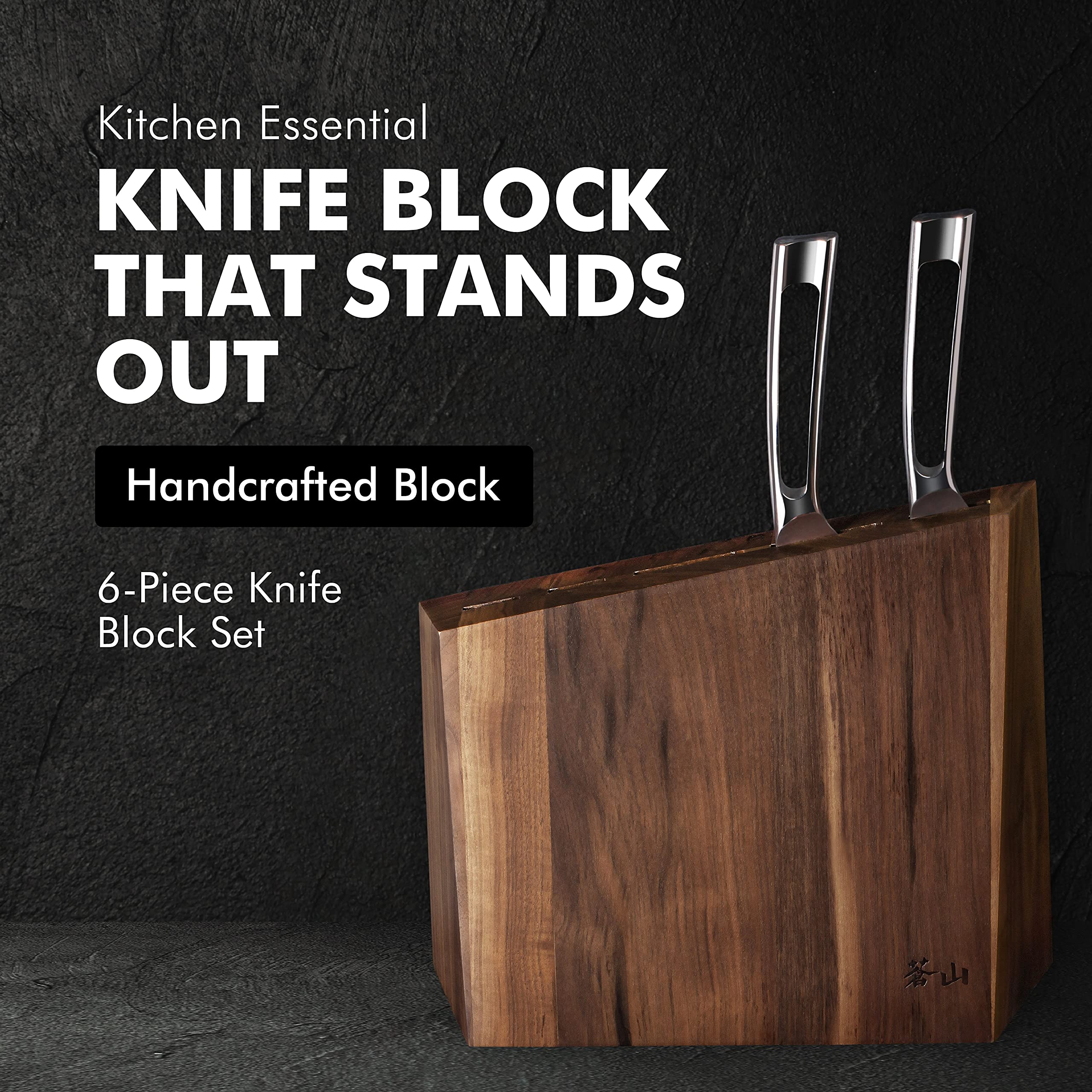 Cangshan TN1 Series 1024838 Swedish 14C28N Steel Forged 6-Piece Knife Block Set, Walnut