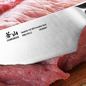 Cangshan TN1 Series 1020007 Swedish 14C28N Steel Forged Chef Knife, 8-Inch